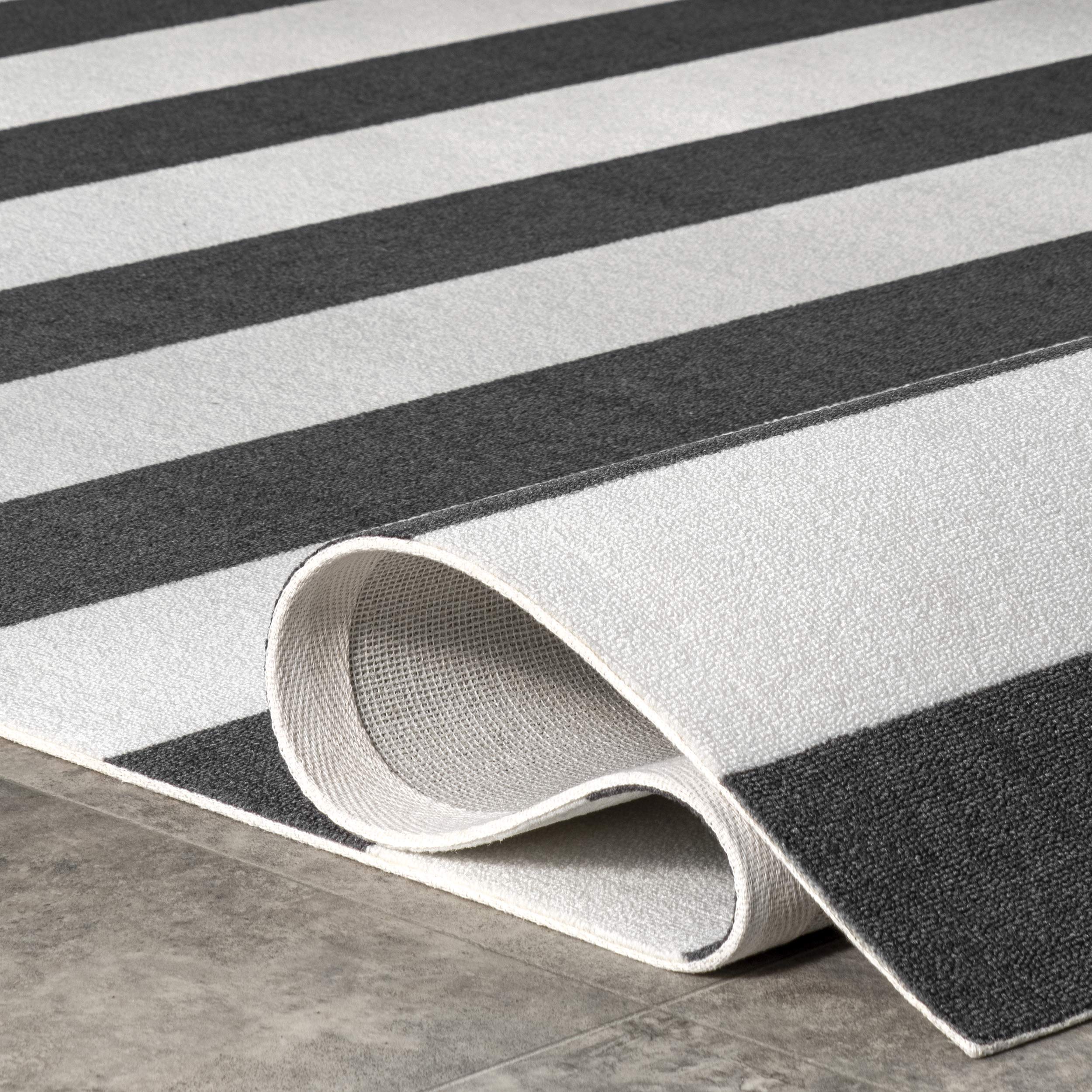 nuLOOM Christa Striped Indoor/Outdoor Area Rug, 5 x 8 Feet, Pink