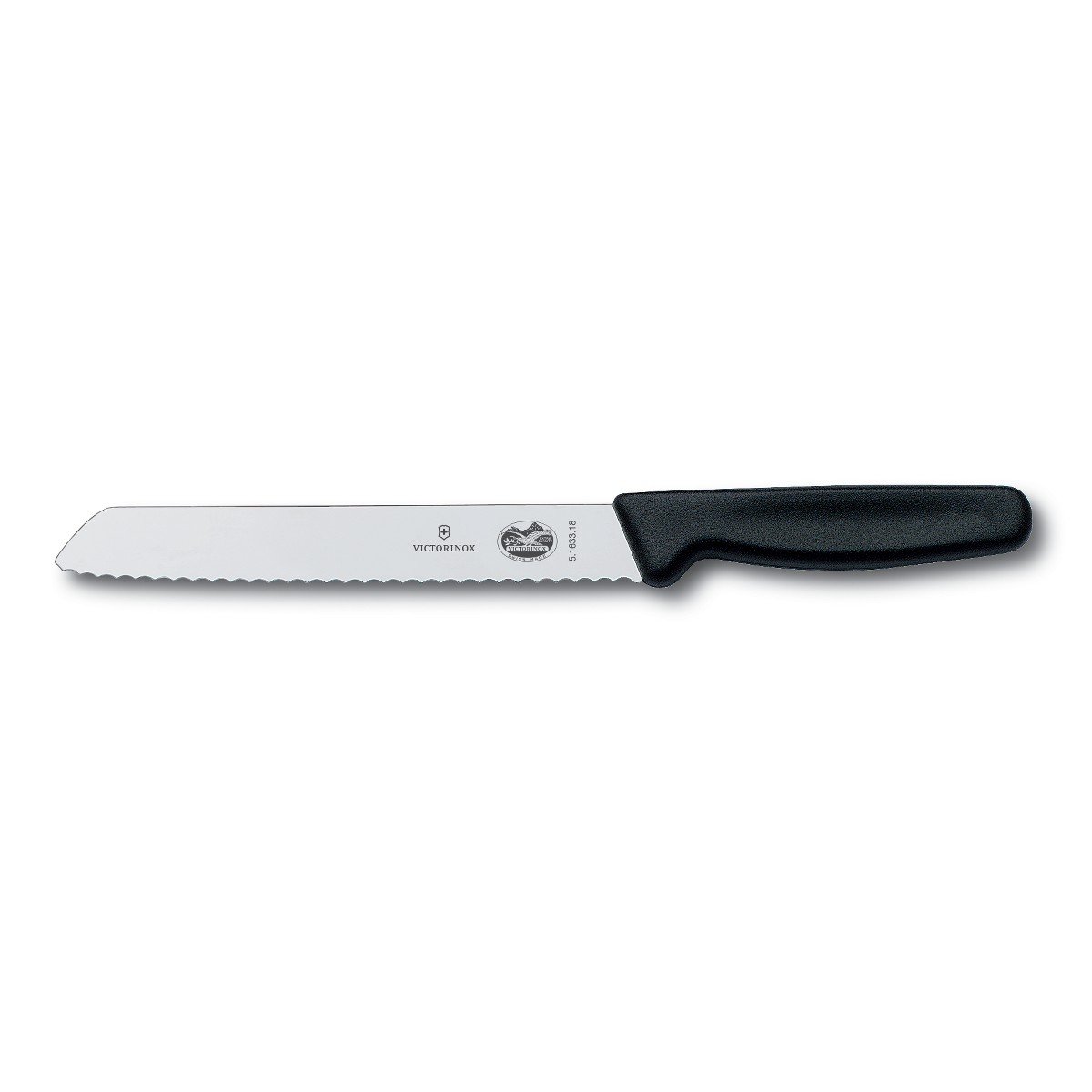 Victorinox Fibrox Pro 7-Inch Chef's Knife with Serrated Edge and Black Handle