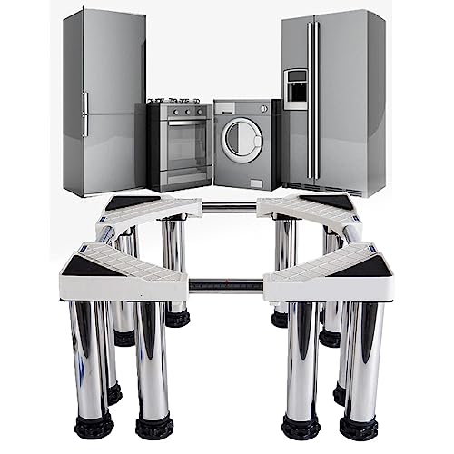 MBETA Washer Dryer Stand, 12 Legs High 20 Cm,Adjustable,Easy to Install Washer Riser Stand, for Clothes Dryer/Refrigerator Etc (3-5 Days Delivery)