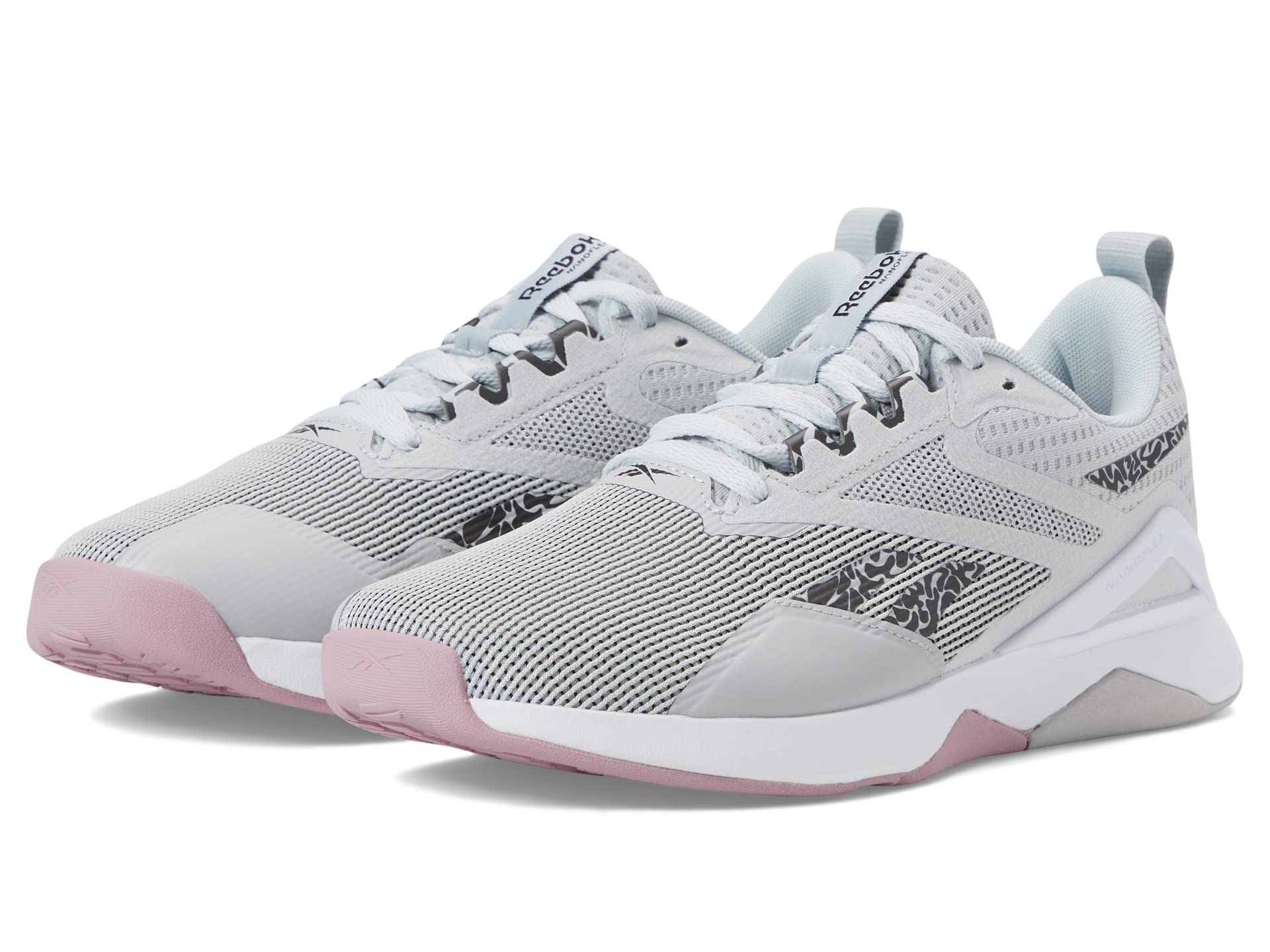 Reebok Women's Nanoflex TR 2.0 Cross Trainer, Pure Grey/White/Black, 8.5