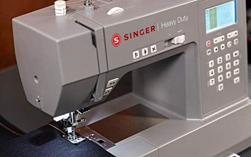 Singer Heavy Duty 6800C Sewing Machine with 586 Stitch Applications and LCD Screen Display (Gray)
