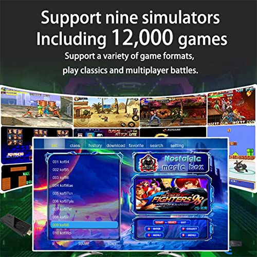WskLinft 1 Set Video Game Console Game Control Plug and Play Retro Game Console with 2 Ergonomic Controllers for Home 64GB