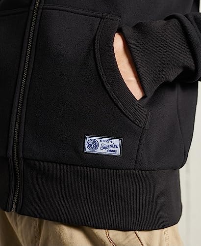 Superdry Mens Collegiate State Zip Hoodie Black Size Xxl