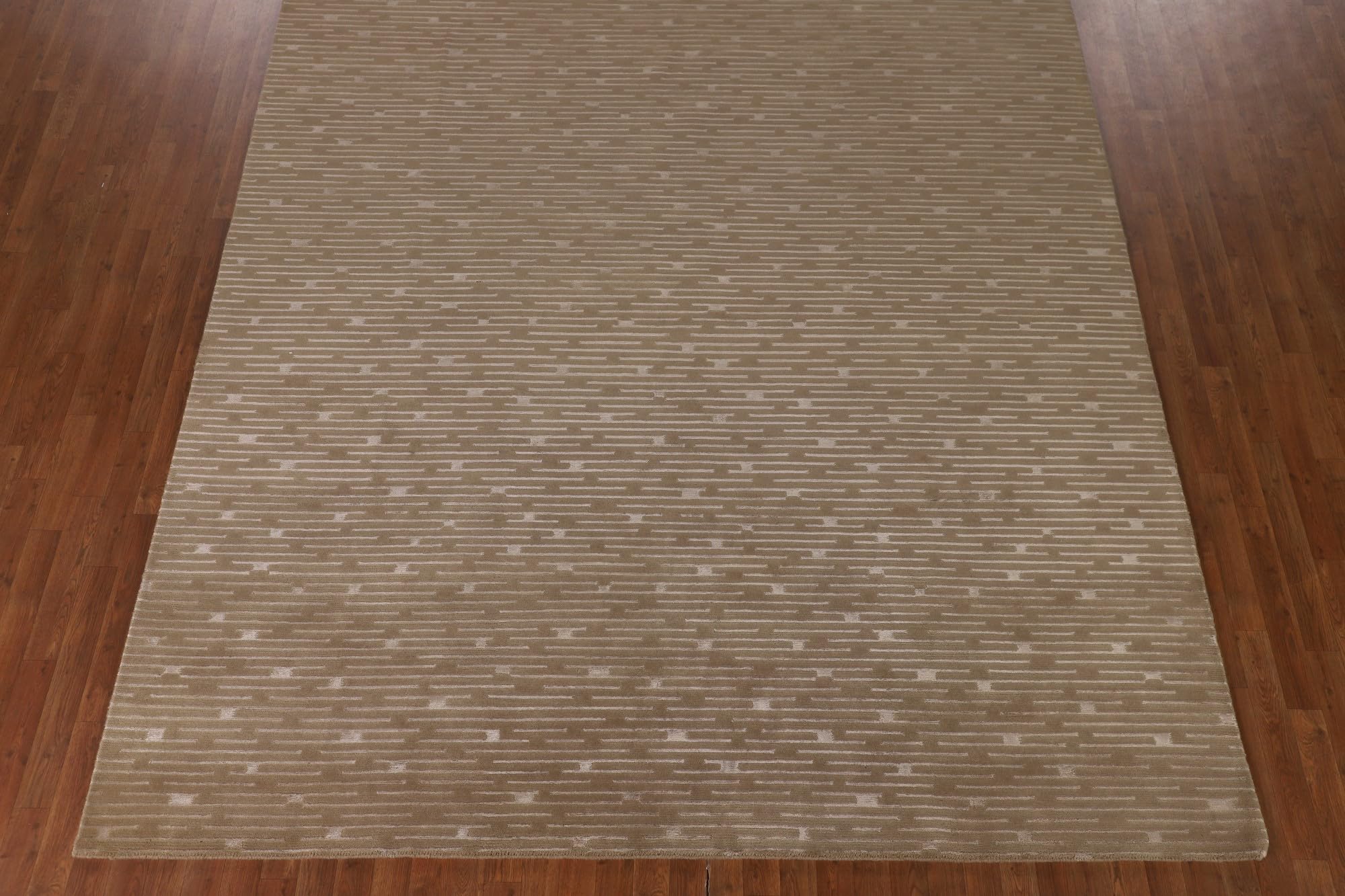 Modern Collection 9 x 12 Abstract Area Rug, All-Over/Stripe Wool Carpet for Home Décor, Living Room, Dining Room, and Bedroom