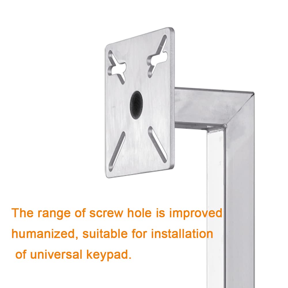 Wdwlbsm Adjustable Keypad Mounting Post Universal Gooseneck Stand Keypad Pedestal Mount for Keypads on Automatic Gate Opener Systems,40 Inch Stainless Steel