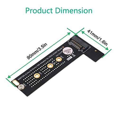 Zyyini Bindpo SSD Converter, M.2 NGFF MKey NVME SSD Converter Card Adapter Module for OS Computer Mini A1347 Model 2014, for M Key SSD