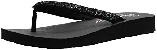 Skechers Women's Meditation-Daisy Delight Sport Sandal Black/Black 8 Wide