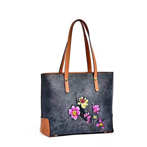 ZSEDP Handbag Women's Bag Designer Retro Handbag Large Capacity Retro Messenger Bag (Color : D, Size