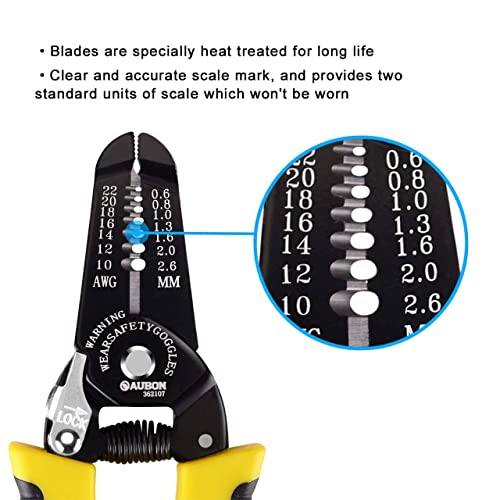 ZUZUAN 2-Pack 10-22 AWG Wire Stripper, Wire Cutter, Gauge Stripper, Wire Stripping Tool and Multifunctional Hand Tool,Professional Handle Design And Refined Craftsmanship.
