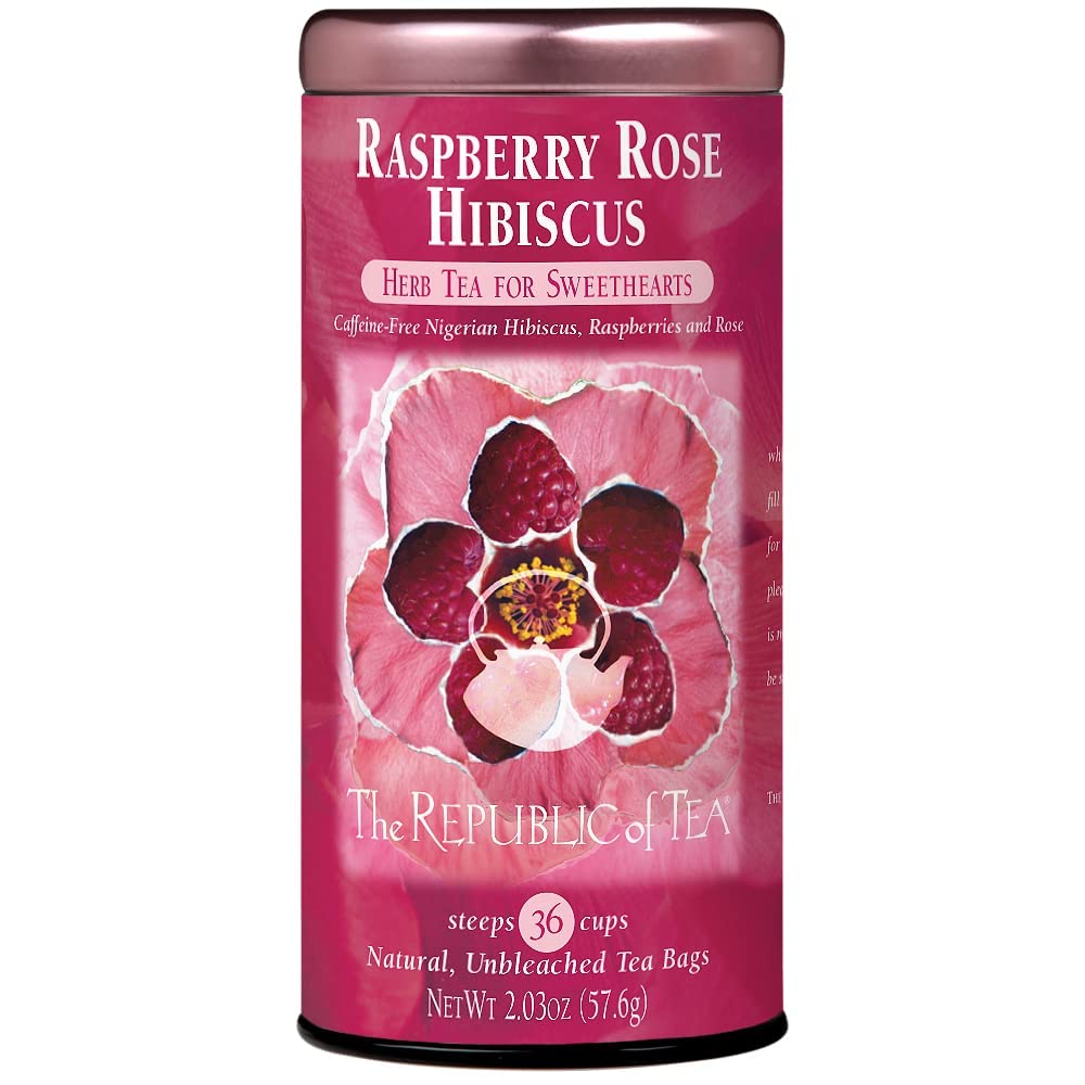 The Republic of Tea Raspberry Rose Hibiscus Tea, 36 CT