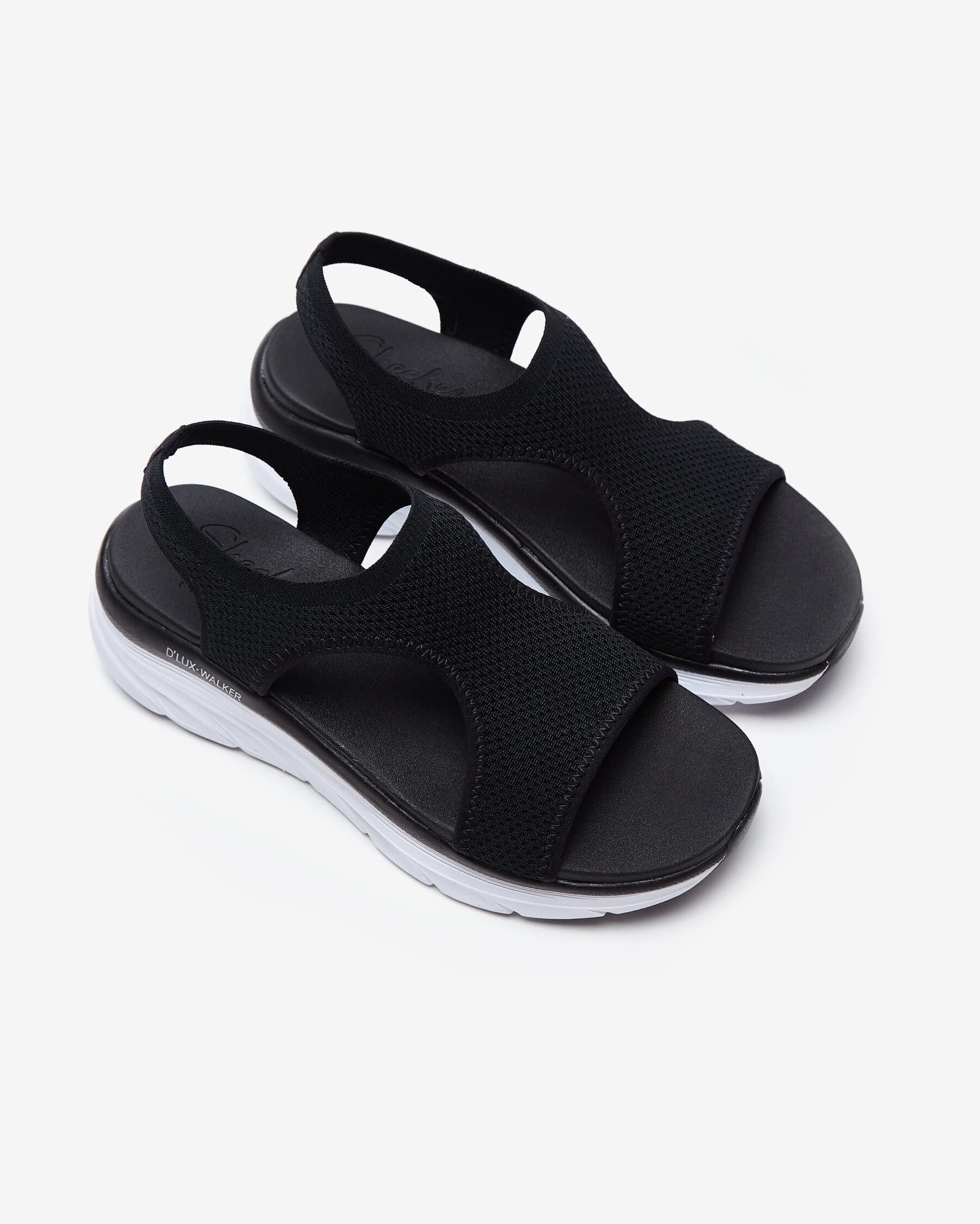 Skechers Women's Sporty Sandal Sport, Black, 10