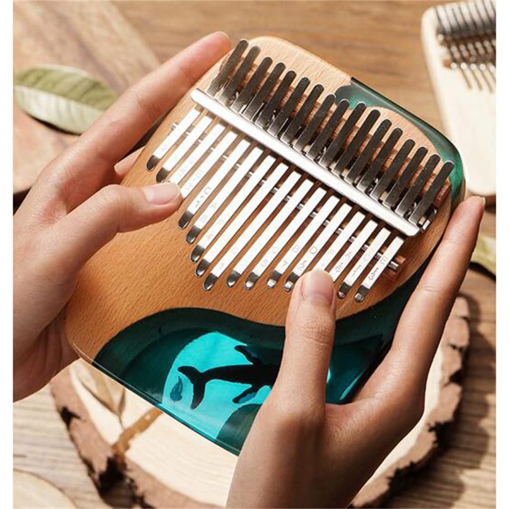 WSSBK 17-Key Musical Instrument Beech Ocean Whale Thumb Finger Piano Creative Music