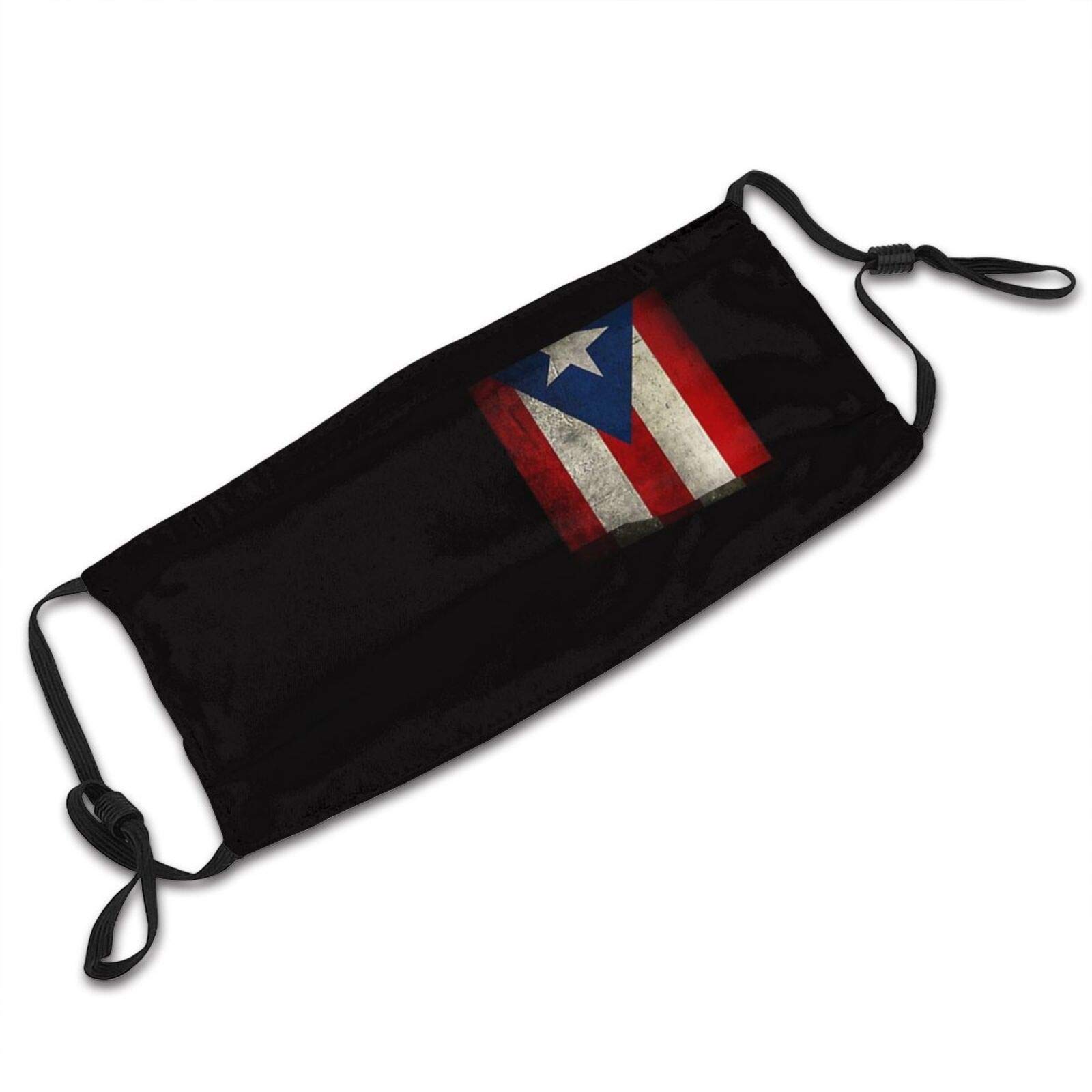 Puerto Rico Face Mask Unisex Balaclava Mouth Cover With Filter Windproof Dustproof Adjustable