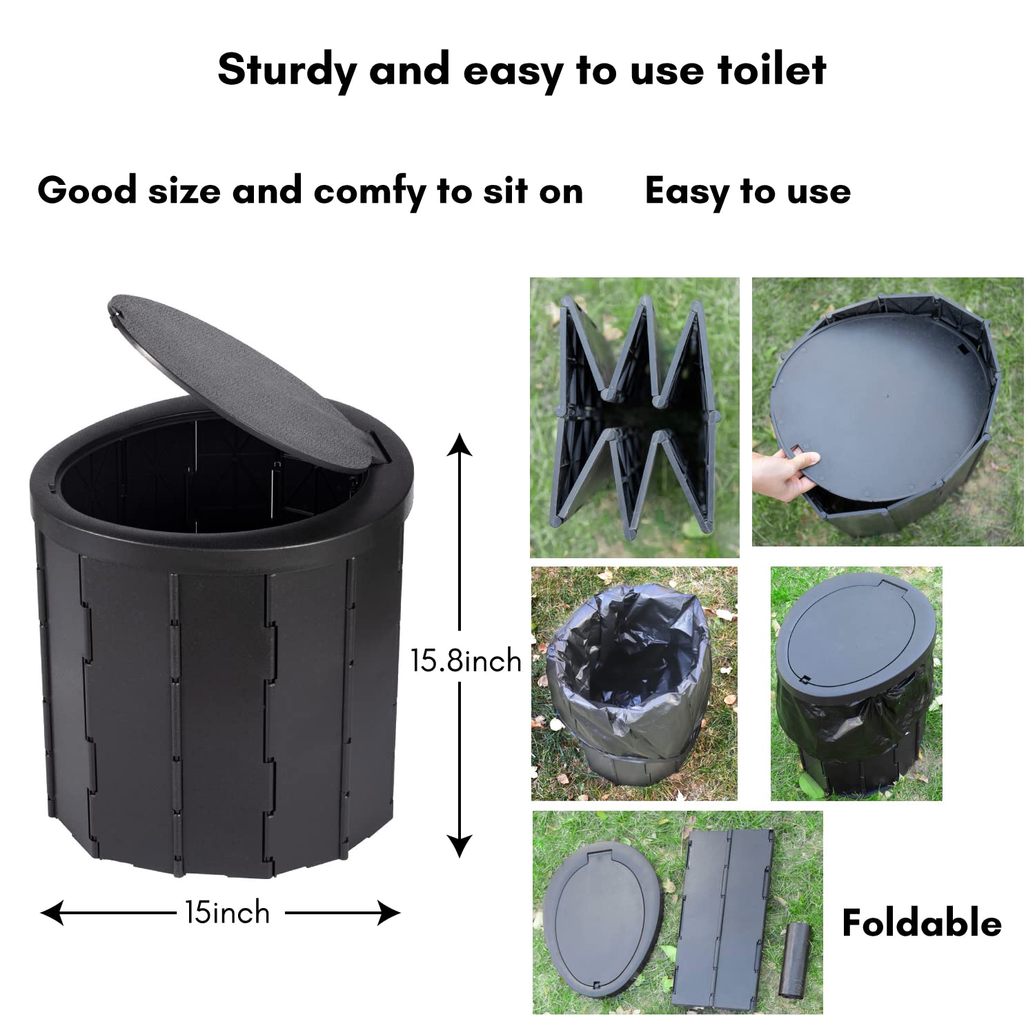 Tents for Camping, Baraiser Pop Up Tent with Portable Toilet, Portable Potty for Camping and Outdoor
