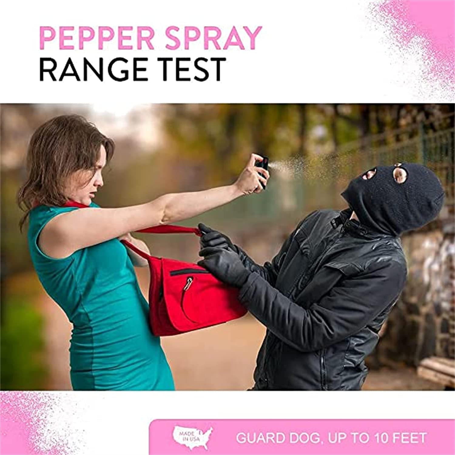 Puezokly 1pcs Pepper Spray Keychain for Women Self Defense and Maximum Police Strength
