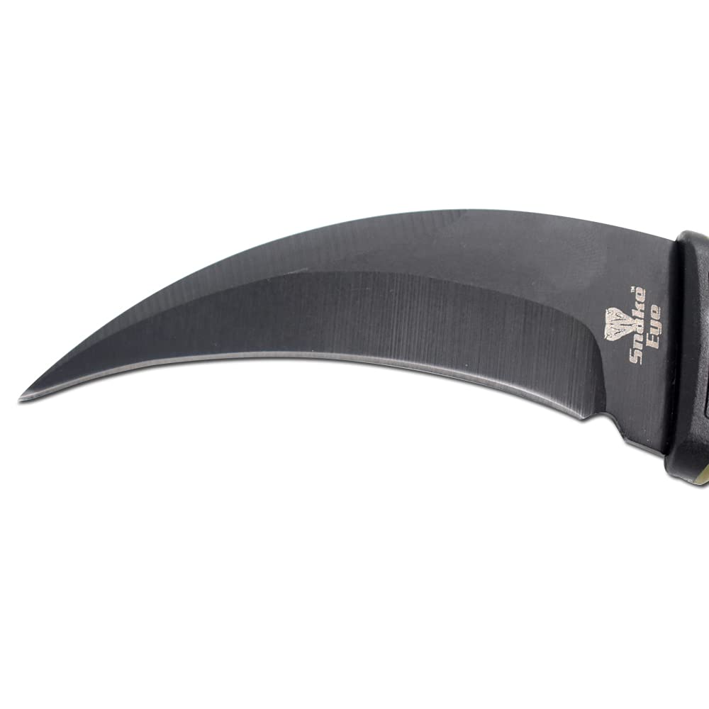 Snake Eye Tactical 9" Hunting Survival Knife Curve Saw Back Blade With Molded Sheath. (BK-1)