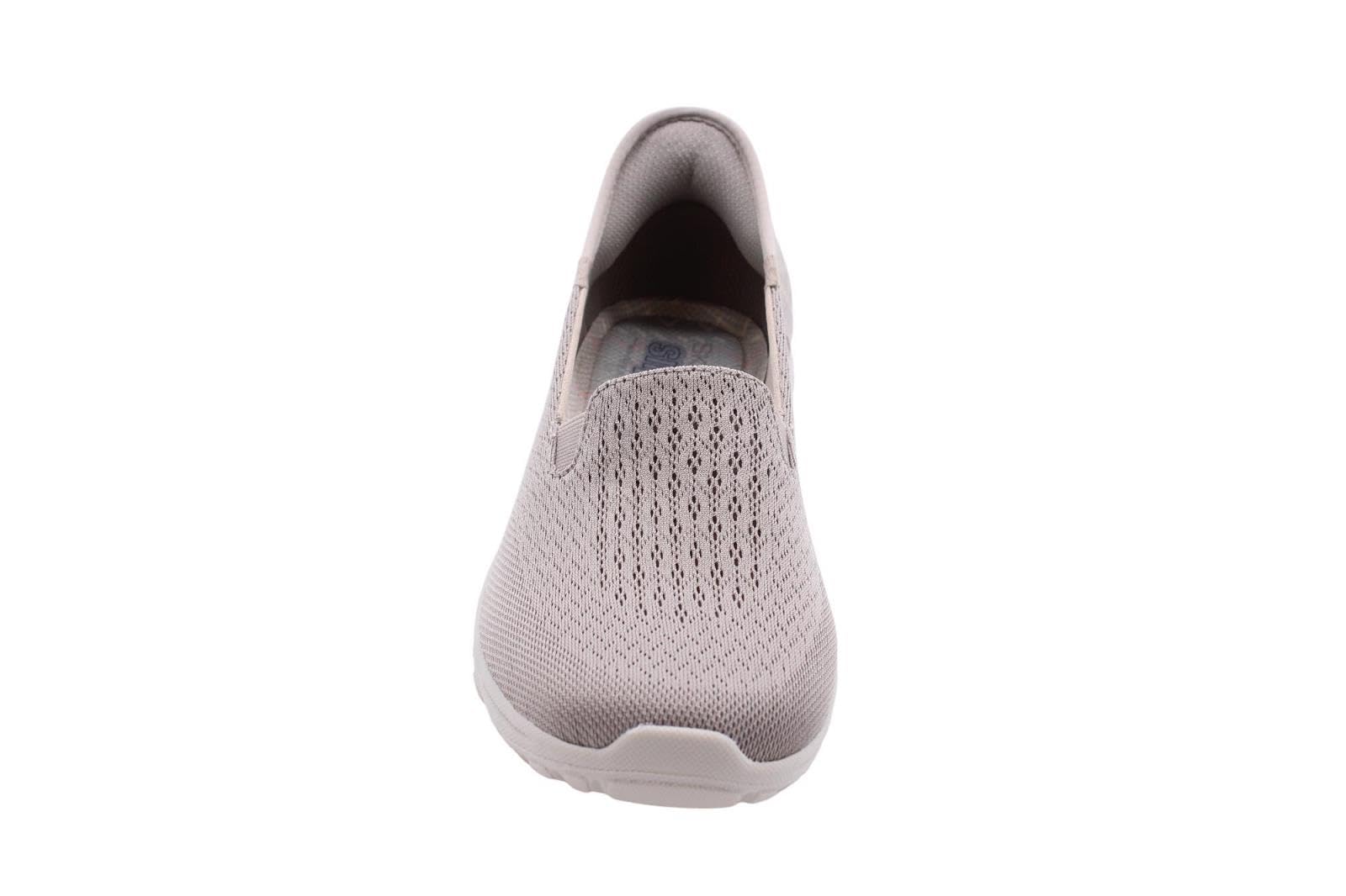 SKECHERS Women's Reggae Fest 2.0-Guiding Light Slip-INS Loafer, Taupe, 7.5