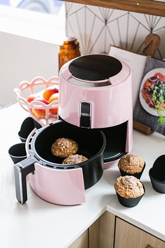 The Silicone Kitchen Reusable Silicone Baking Cups, Non-Toxic, BPA Free, Dishwasher Safe, Regular, Matte Black, 12 Pack