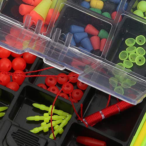 Yeuipea Fishing Tool Set Box,Fish Lure Beads Bait Jig Hook Swivels Tackles Set with Box for Sea Fishing