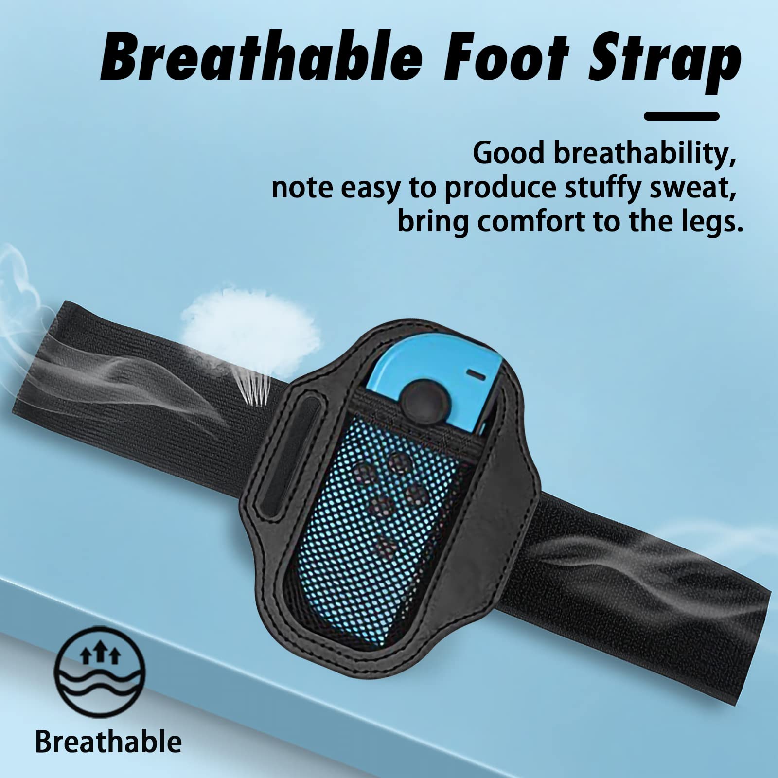 ZWZY Leg Strap Compatible with Switch Sports and Ring Fit Adventure, Adjustbale Elastic Straps for Switch & OLED Model