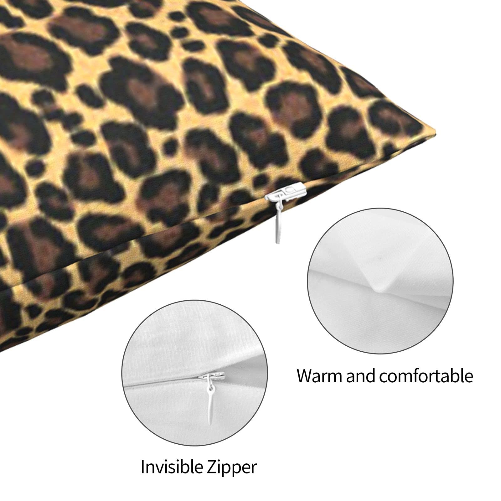 simple socks Leopard Skin Pillowcase Bedroom/Living Room/Room/Sofa Pillow Cover Pillowcases 18 x18inch