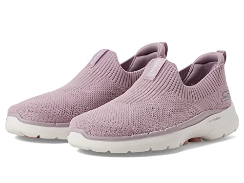 Skechers Women's GO Walk 6-Stunning View Sneaker, Mauve, 9