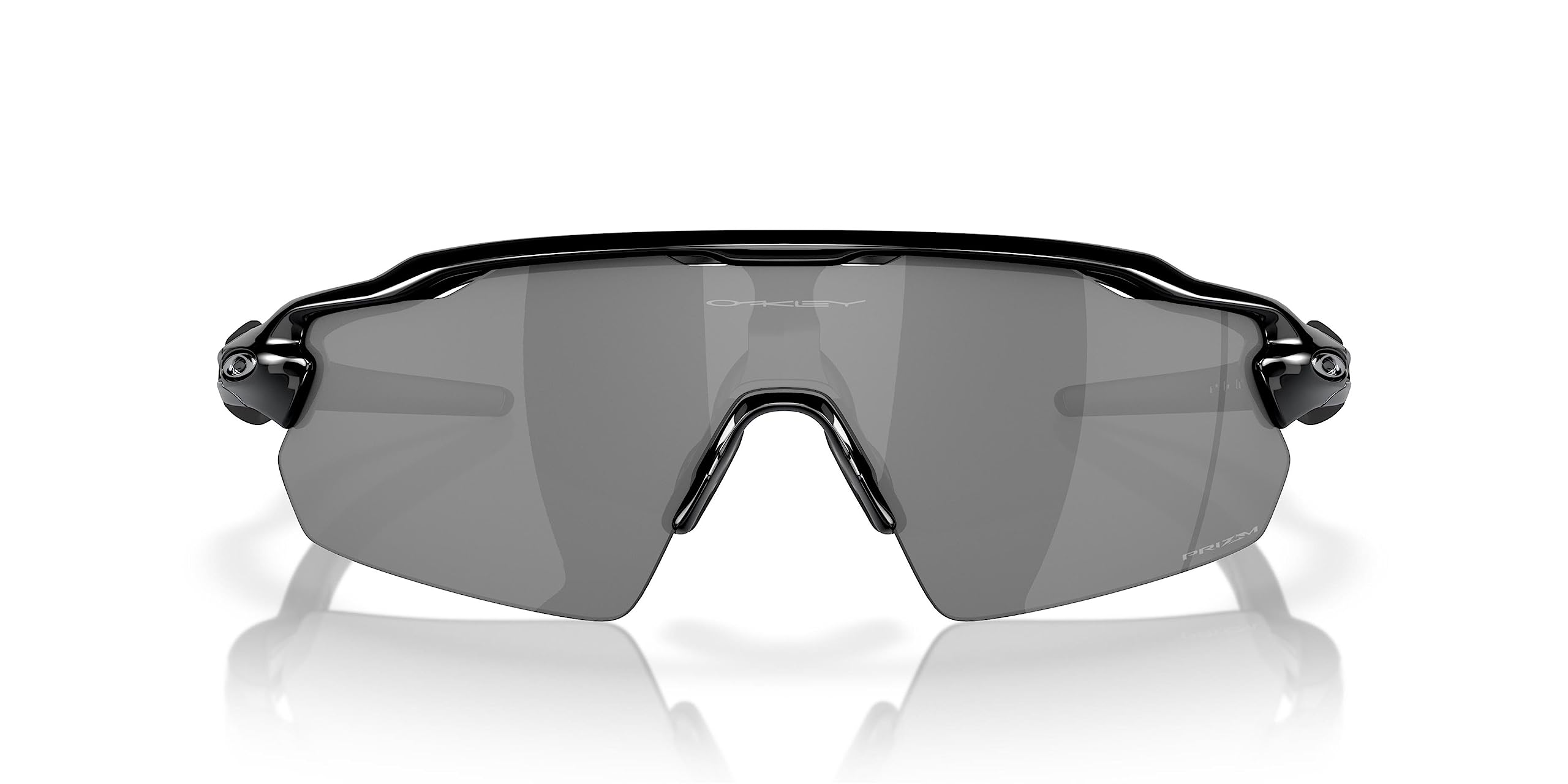Oakley Men's OO9211 Radar EV Pitch Rectangular Sunglasses, Polished Black/Prizm Black, 38 mm