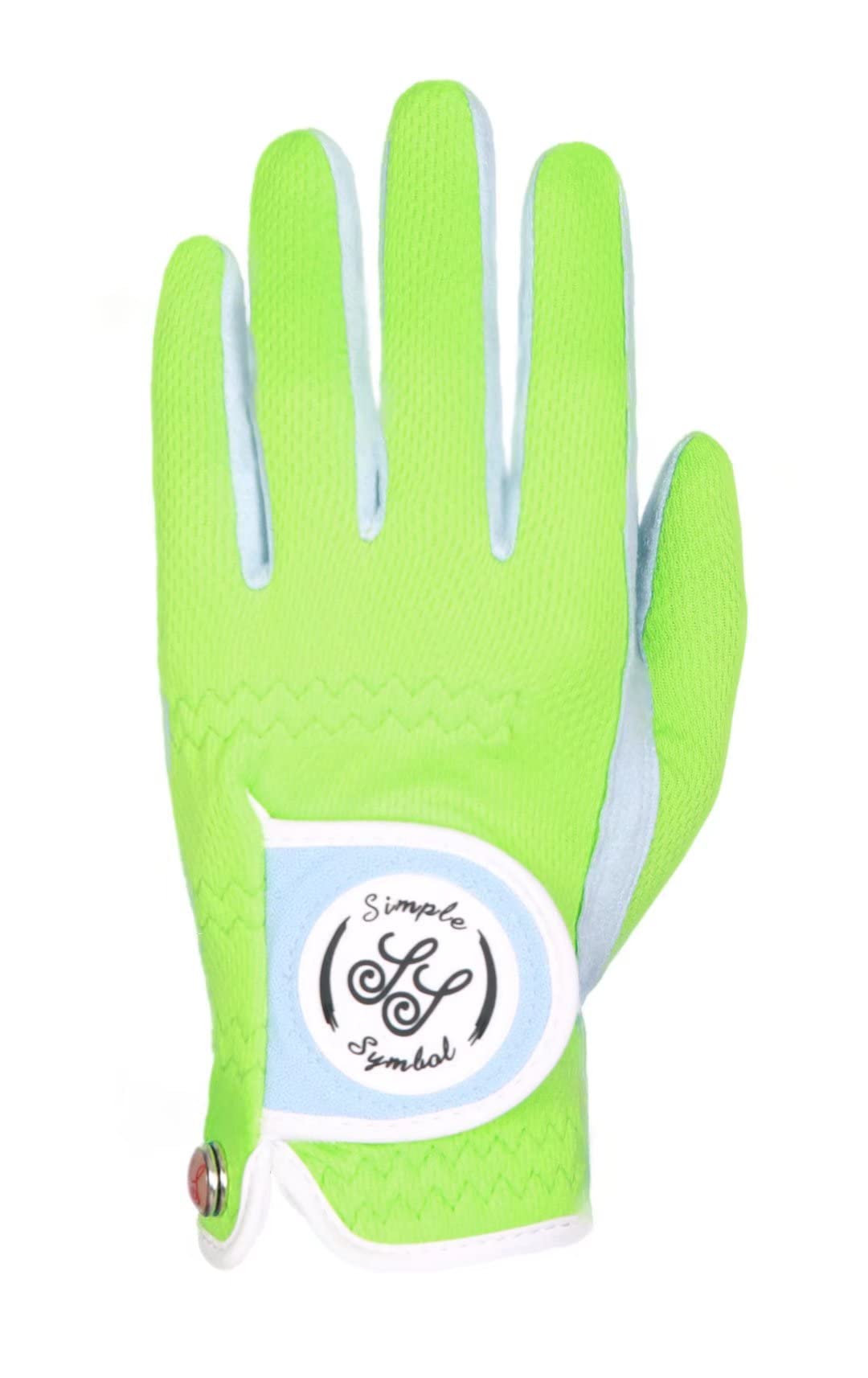 SIMPLE SYMBOL Women's RainGrip Golf Glove,Hot Wet Weather Comfort,Six Pack (Six Left Hand Or Six Right Hand) Four Colors,Pink/Purple/White/Green, Left Hand Right Hand(Green,S,Left)