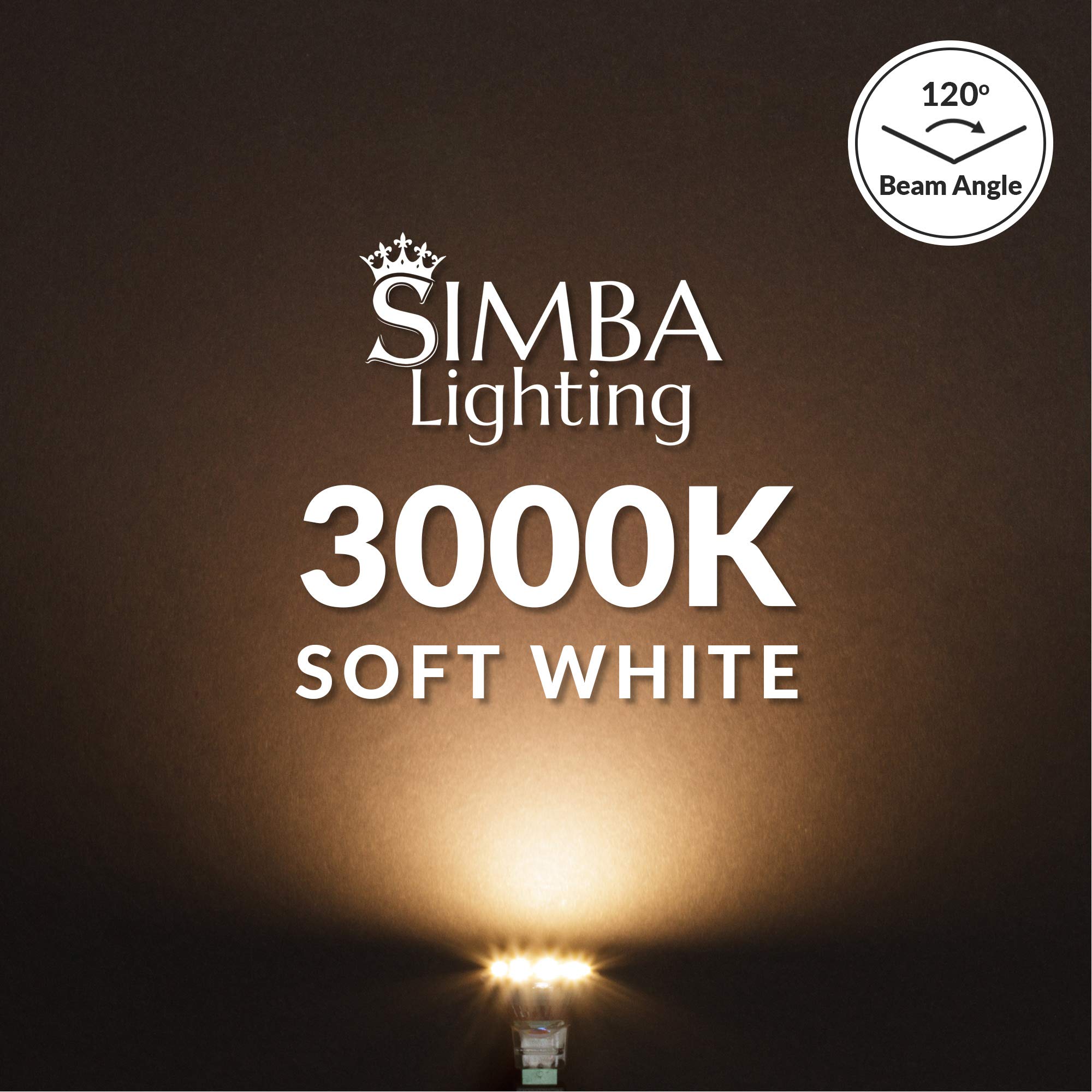 Simba Lighting LED MR11 Flood Light Bulbs (4 Pack) 12V 3W 20W Halogen Replacement 2-Pin 240lm for Landscape, Accent, Track Lights, and Christmas Tree Fiber Optics, GU4 Bi-Pin Base, 3000K Soft White