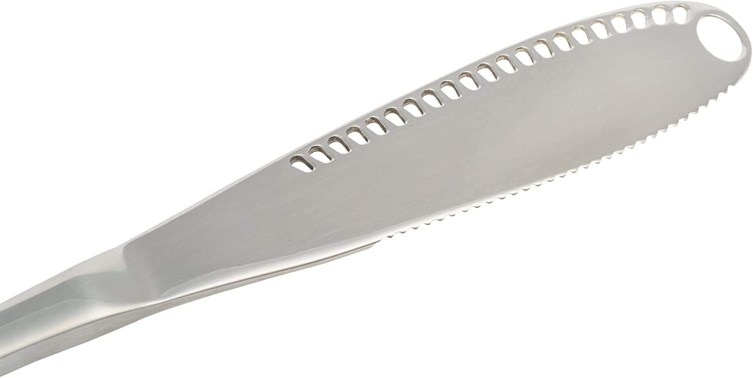 smylls Stainless Steel Butter Spreader Knife, 3 in 1 Kitchen Gadgets, Curler, Butter Grater, Multi-Function Butter Spreader and Grater with Serrated Edge(3 Pack)