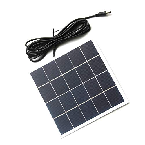 NUZAMAS 5V 4w Micro Mini Solar Panel Cells, 3m Wired DC Connector, for Solar Power Energy, DIY Home, Garden Light, Science Projects - Toys - 3.7v Battery Charger