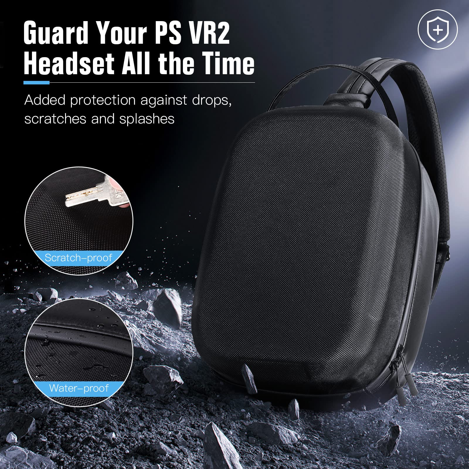 TiMOVO Playstation VR2 Charging Station & Carrying Bag, Dual Charging Dock for PS5 & PS VR2, Protective Shoulder Bag Waterproof Crossbody Backpack fit PS VR2 Headset & Controller, PS VR2 Accessories
