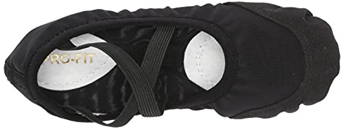 Sansha Women's Split Leather Sole Soft Ballet Shoes 83X PRO-FIT Flat, Black, 5.5
