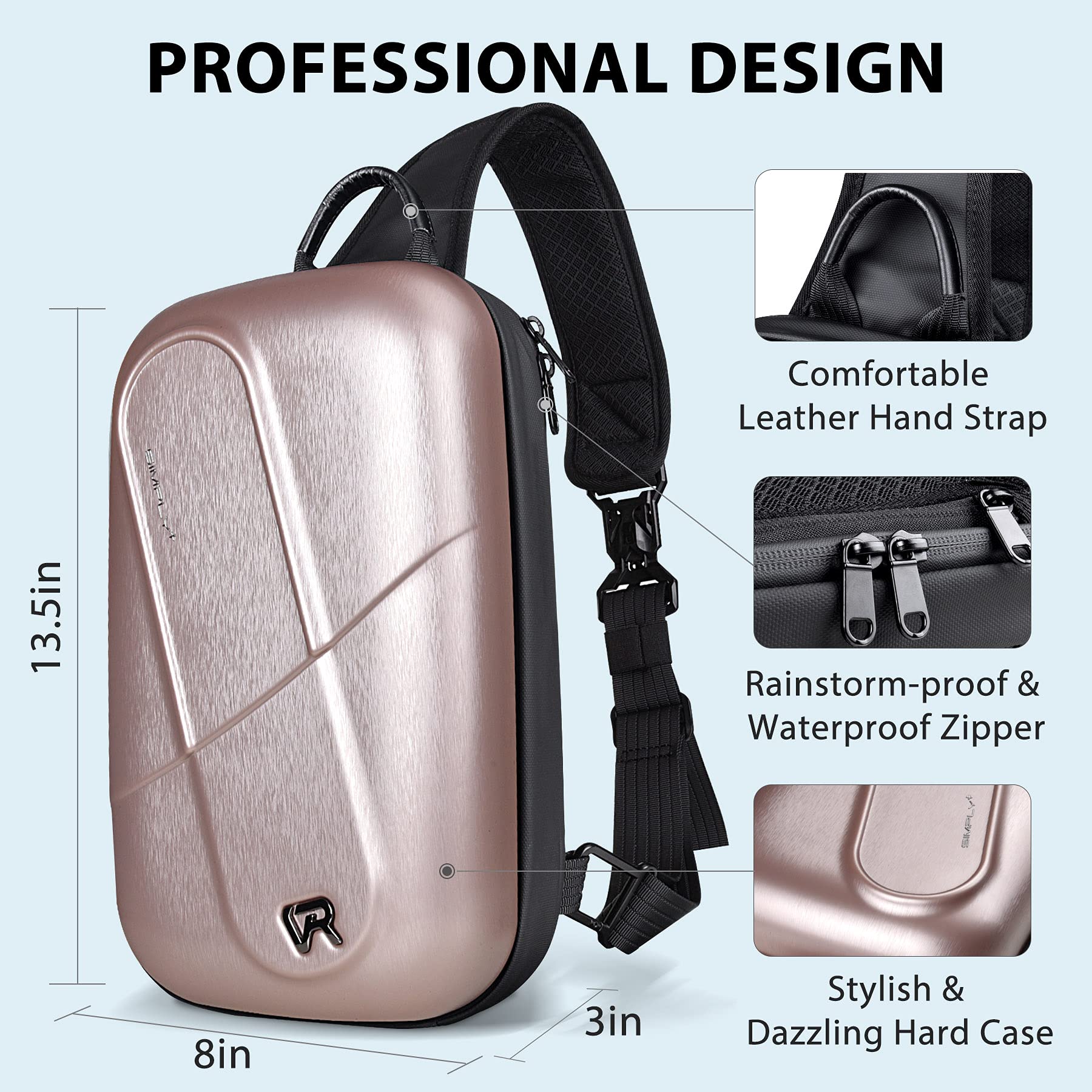 SIMPLY + Detachable Case for Oculus Quest 2/Elite Strap Hard Case VR Gaming Headset/Touch Controllers Accessories, Carrying Case for Oculus Quest 2 Bag, Accessory Bundle Case for Travel&Storage-Pink
