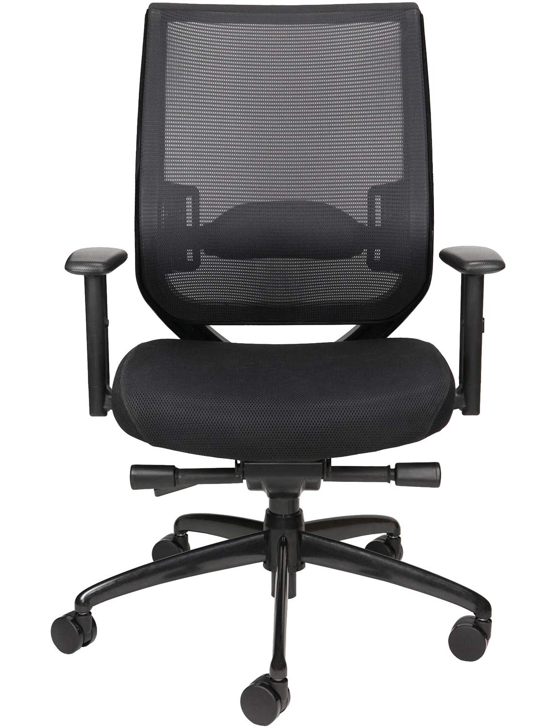 Oak Hollow Furniture Reina Series Office Chair Ergonomic Executive Computer Chair with Breathable Fabric Seat Cushion and Mesh Back, Adjustable and Comfortable, Lumbar Support, Swivel and Tilt