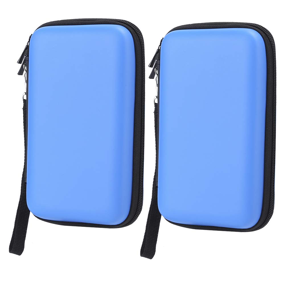 Simlug Convenient to Carry Double‑Layer Nylon Compartment Game Accessory Hard Game Console Bag Used to Store Elastic Glue Frame for Home Office(Blue)