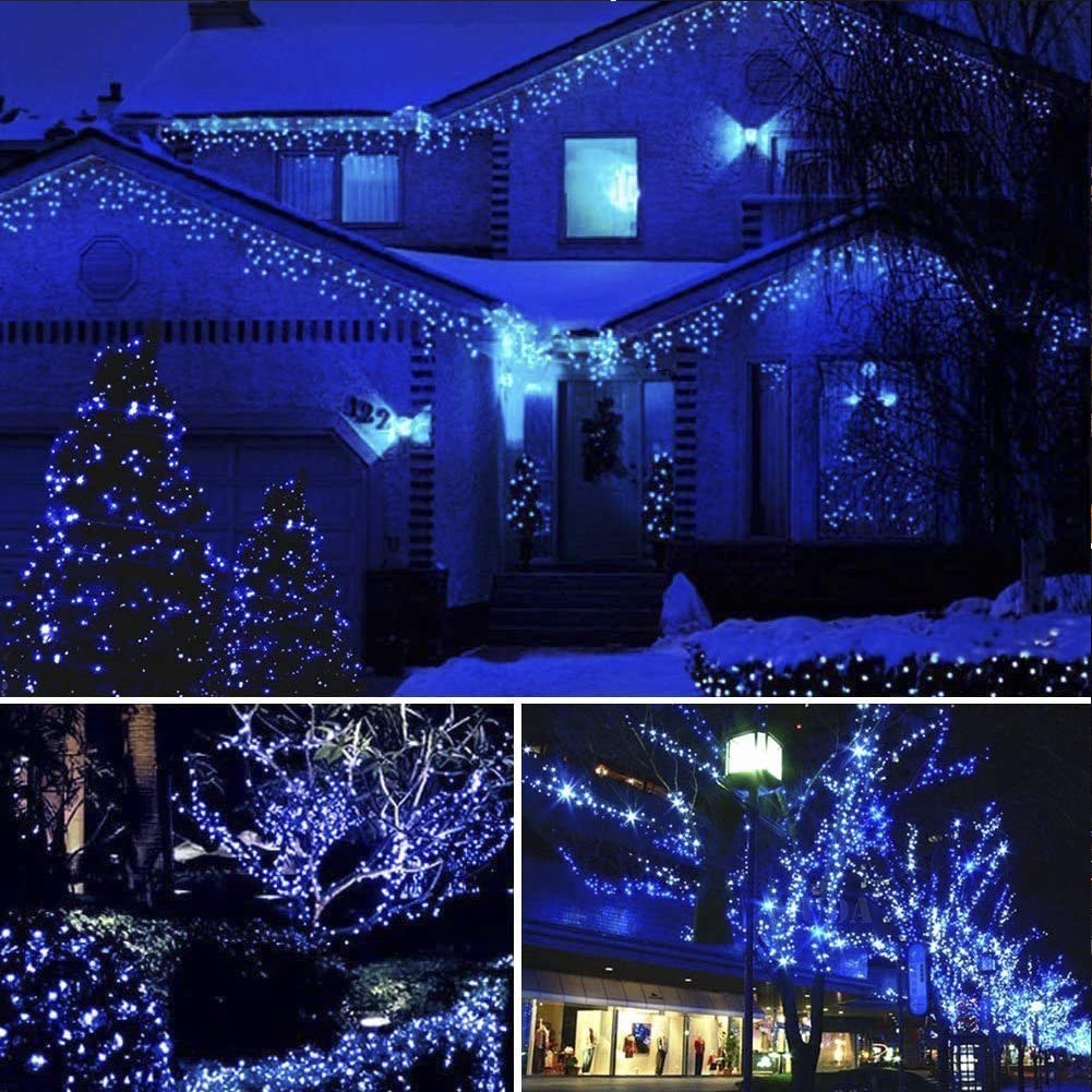 NXWVPC Weillsnow Blue Christmas Lights, 200 LED Mini Tree Lights, 82ft 29V UL Certified Indoor & Outdoor String Lights for Halloween, Christmas Tree, Party, Patio, Garden, Decor(Blue)