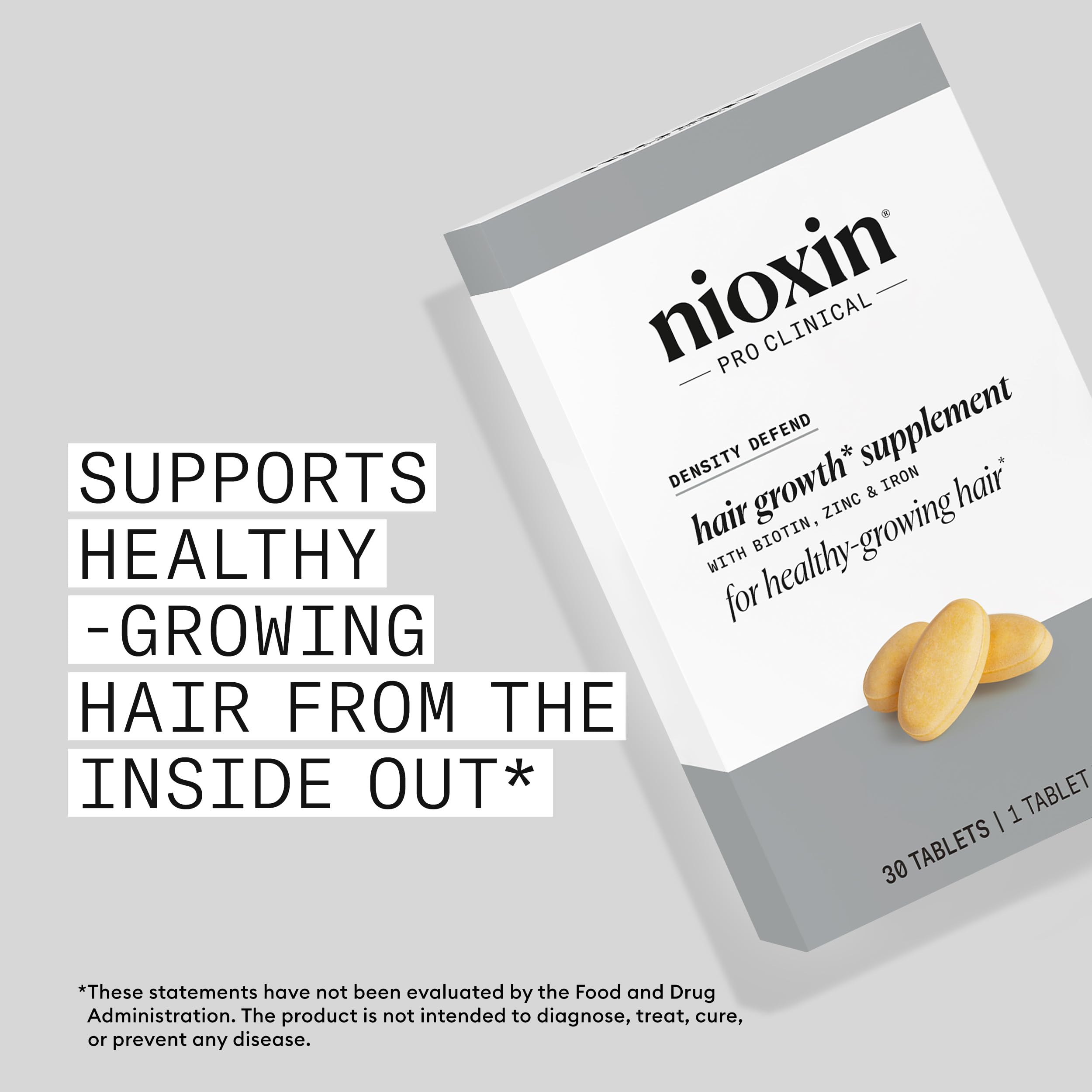 Nioxin Density Defend Hair Growth Supplements - For Hair Growth and Thickness, 30 Tablets, (Packaging May Vary)