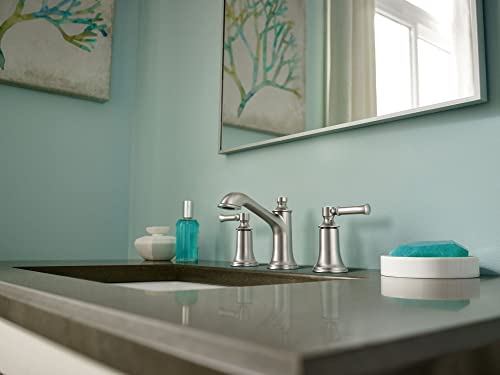 Moen Dartmoor Brushed Nickel Two-Handle 8 in. Widespread Bathroom Faucet Trim Kit, Valve Required, T6805BN
