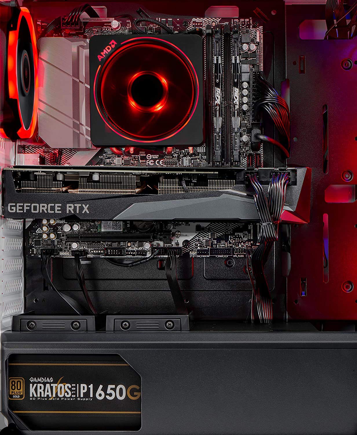 Skytech Chronos Gaming PC Desktop - AMD Ryzen 7 3700X 3.6GHz, RTX 3070 8GB, 16GB DDR4 3200, 1TB NVME, 650W Gold PSU, Windows 10 Home 64-bit, Black
