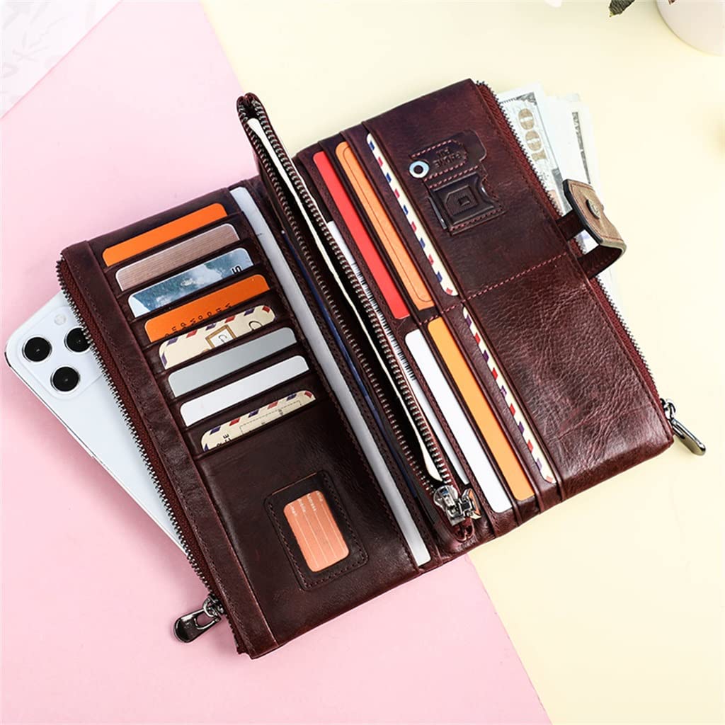 WYFDP Women Wallet Leather Wallet Card Holder Female Long Purse Phone Pocket Large Capacity Clutch Wallets