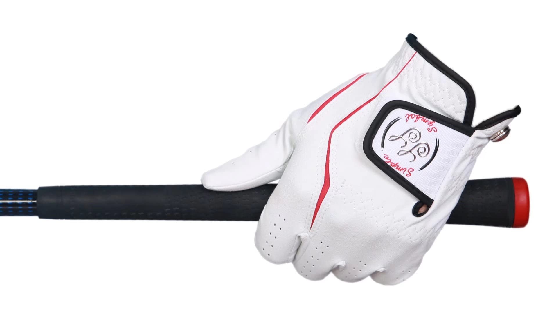 Simple Symbol Men's Golf Glove Three Pack Left Hand Right Hand White Microfiber Small/Medium/Large/XL (Right,S)