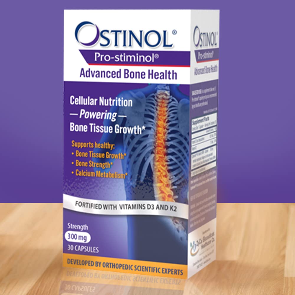 Pro-Stiminol Advanced 300 mg (30 Capsules), Moderate Bone Strength Supplement, Cyplexinol Pro Special Formula to Support a Healthy Bone Tissue, with Vitamins D3 and K2
