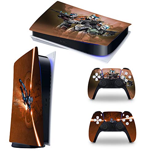 Planets Air War - PS5 Standard Edition Skin Console and 2 Controller, Vinyl Decal Sticker Full Cover Protective