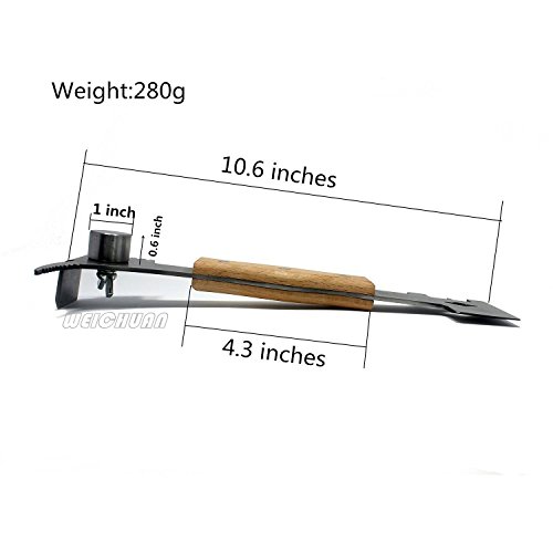 WEICHUAN Multifunction Hive Scraper Tool with Wooden Handle - Beekeeping Equipment Bee Hive Hand Tool Beekeeper Tool