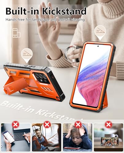 SOiOS for Samsung Galaxy A53 5G Case: Military Grade Protection Shockproof Phone Cover with Kickstand & Rugged TPU Shell | Matte Textured Durable Drop Proof Protective Case