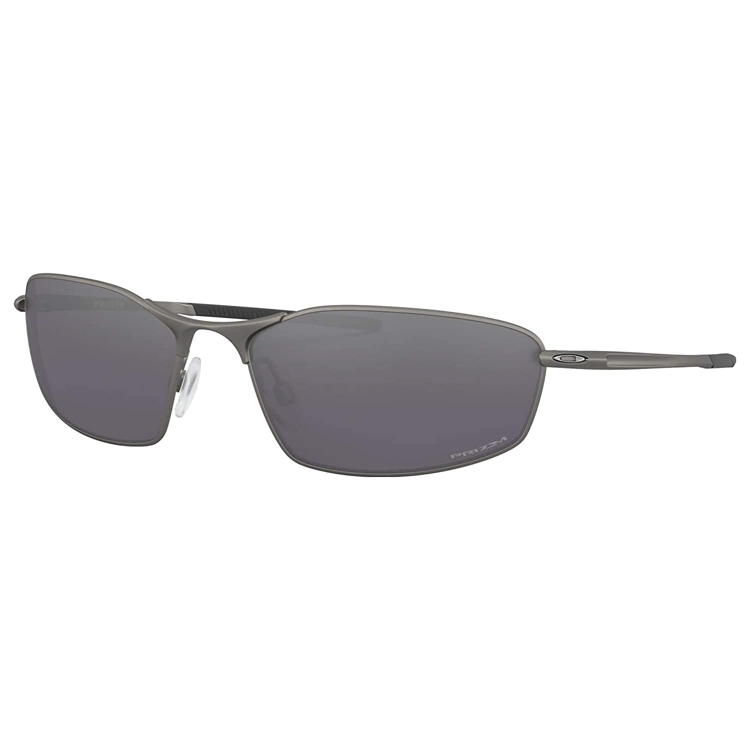 Oakley Men's OO4141 Whisker Oval Sunglasses, Matte Gunmetal/Prizm Ruby, 60 mm