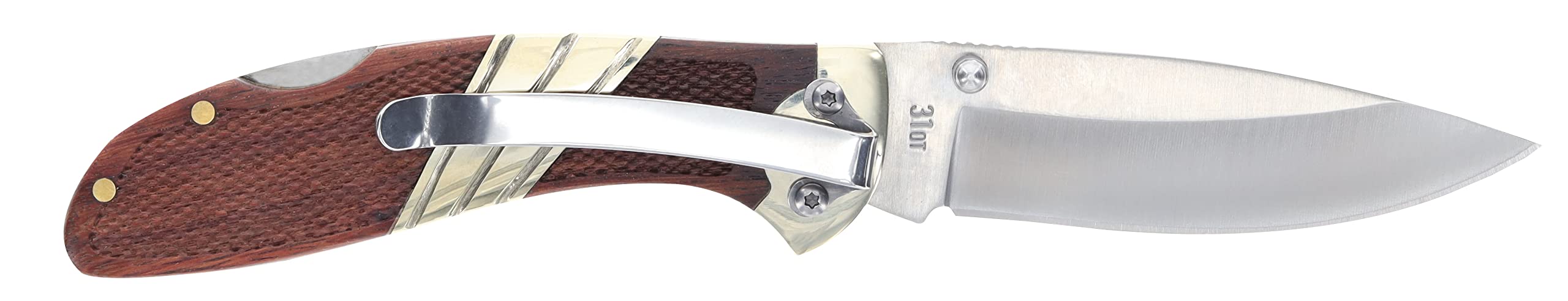 Old Timer 31OTCP Medium Lockback 6.5in High Carbon S.S. Traditional Folding Pocket Knife with 2.9in Drop Point Blade and Wood Handle for Hunting, Whittling, Carving, Camping, EDC, One Size, Black