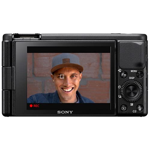 Sony ZV-1 Digital Camera (Black) with Streamer/Vlogging Kit. Includes: SanDisk Extreme 64GB Card, 12β Grispter Tripod, Carrying Case, and More.
