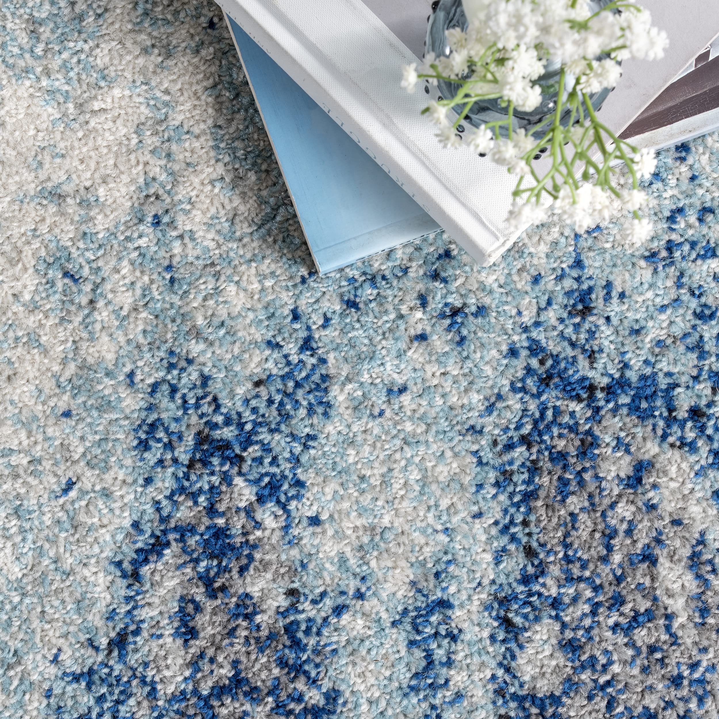 nuLOOM Alayna Abstract Waterfall Area Rug, 9x12, Blue